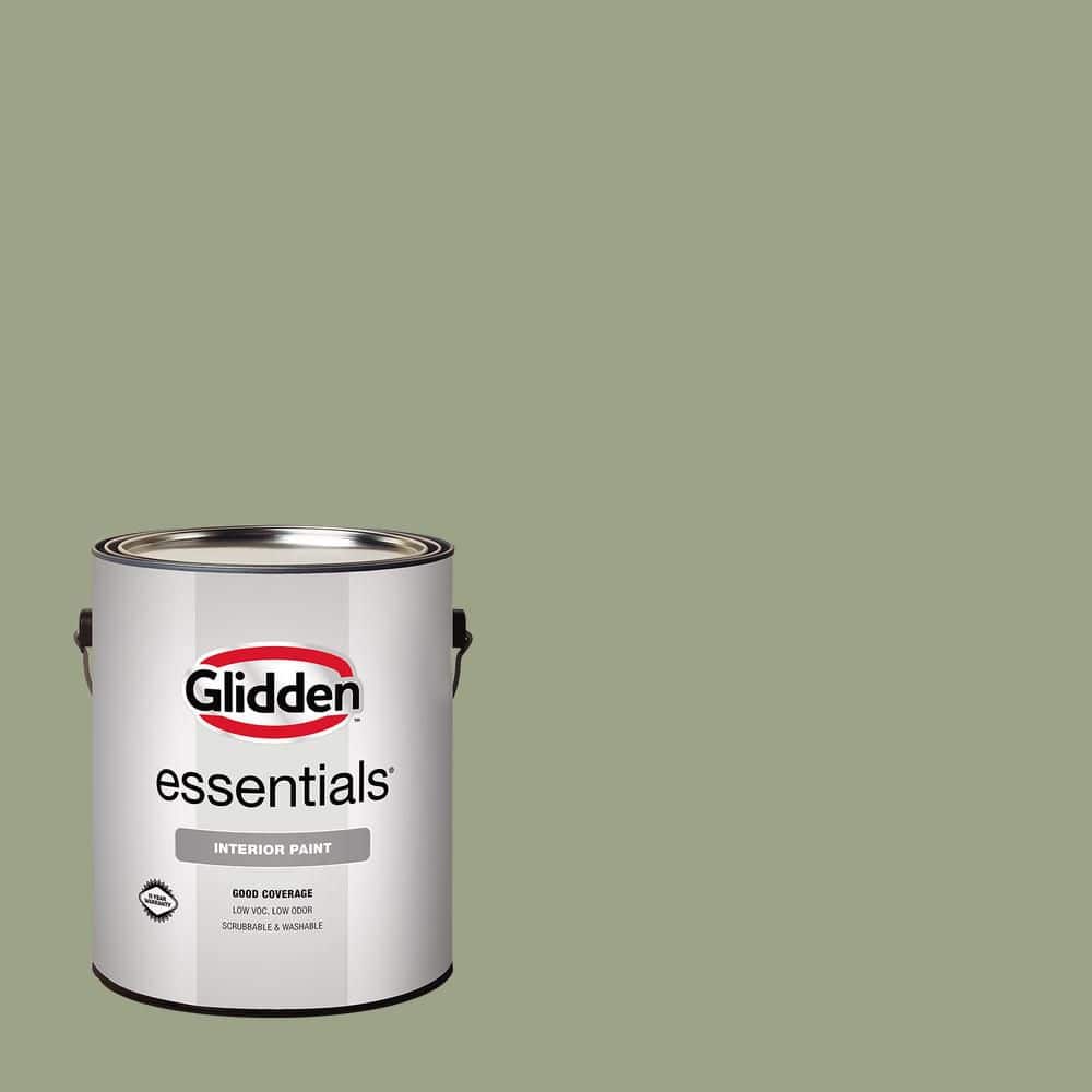 Glidden Essentials 1 gal. PPG1030-4 Edamame Flat Interior Paint PPG1030 ...