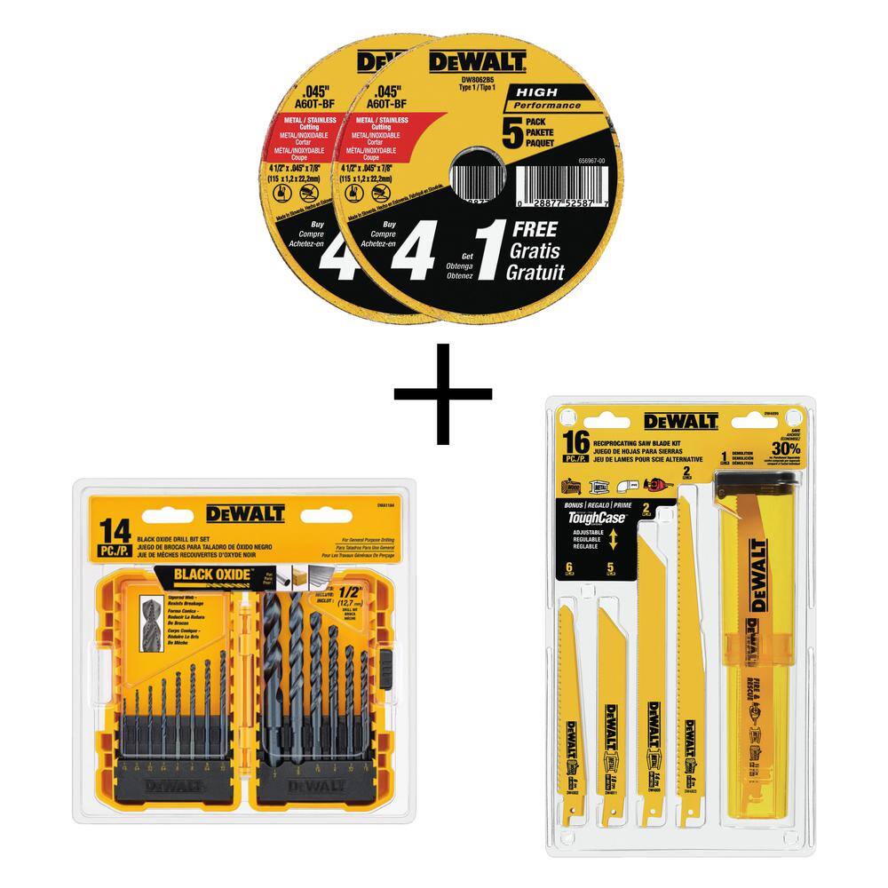 DEWALT 4-1/2 in. x .045 in. x 7/8 in. Metal & Stainless Cutting Wheel ...