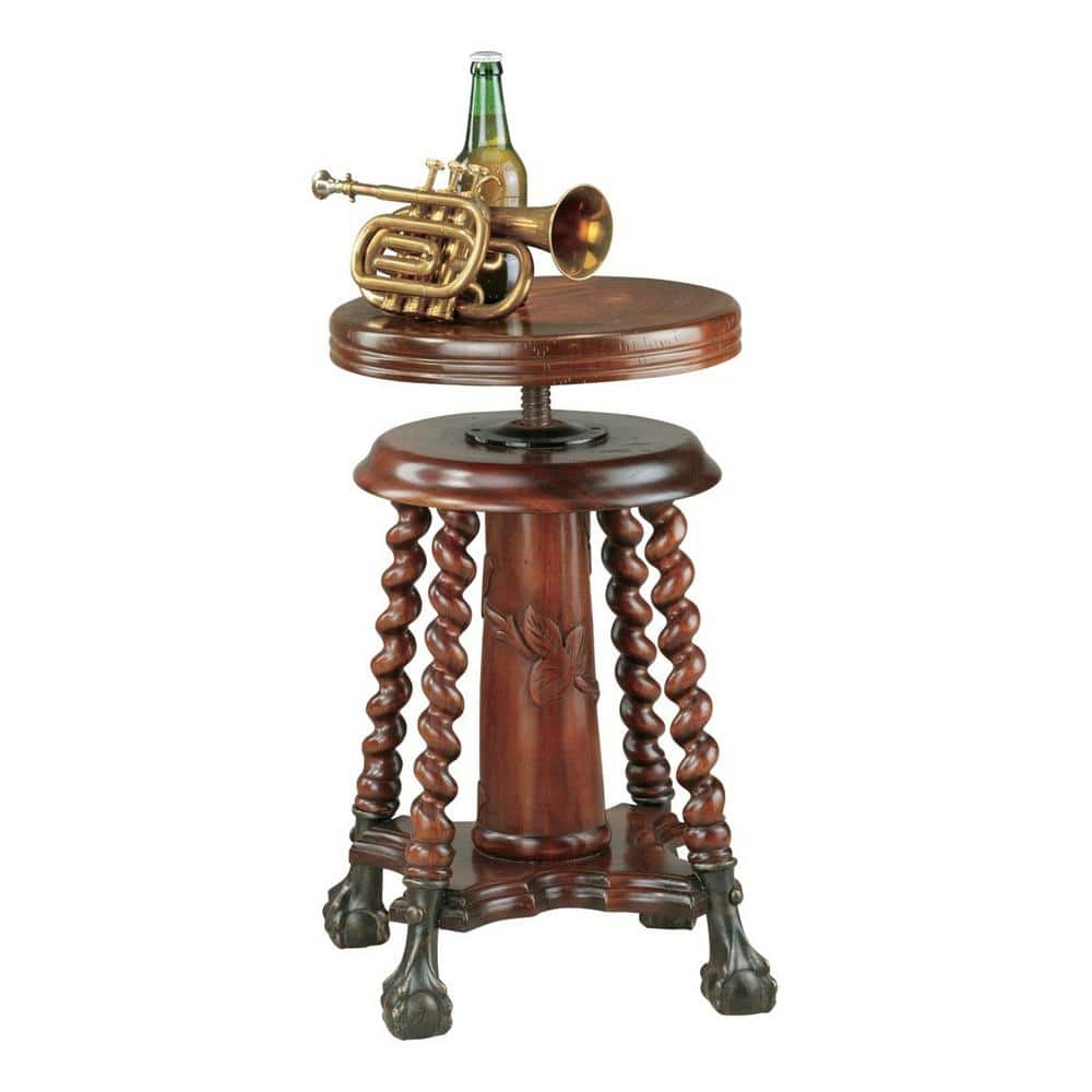 Design Toscano The Gidley and Doyle 20.5 in. Walnut Backless Mahogany ...