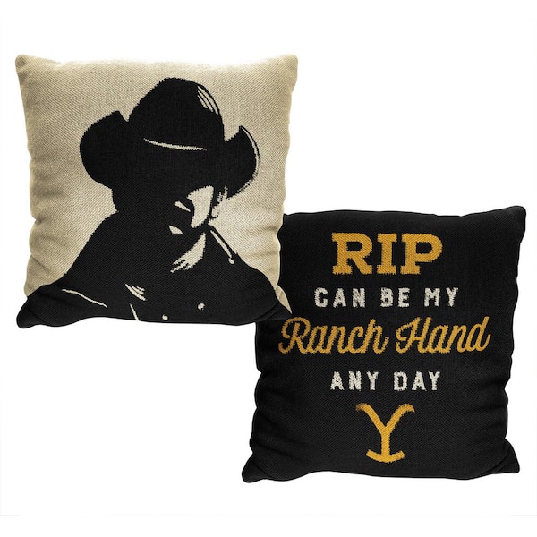 THE NORTHWEST GROUP Yellowstone Rip Double Sided Jacquard Pillow ...