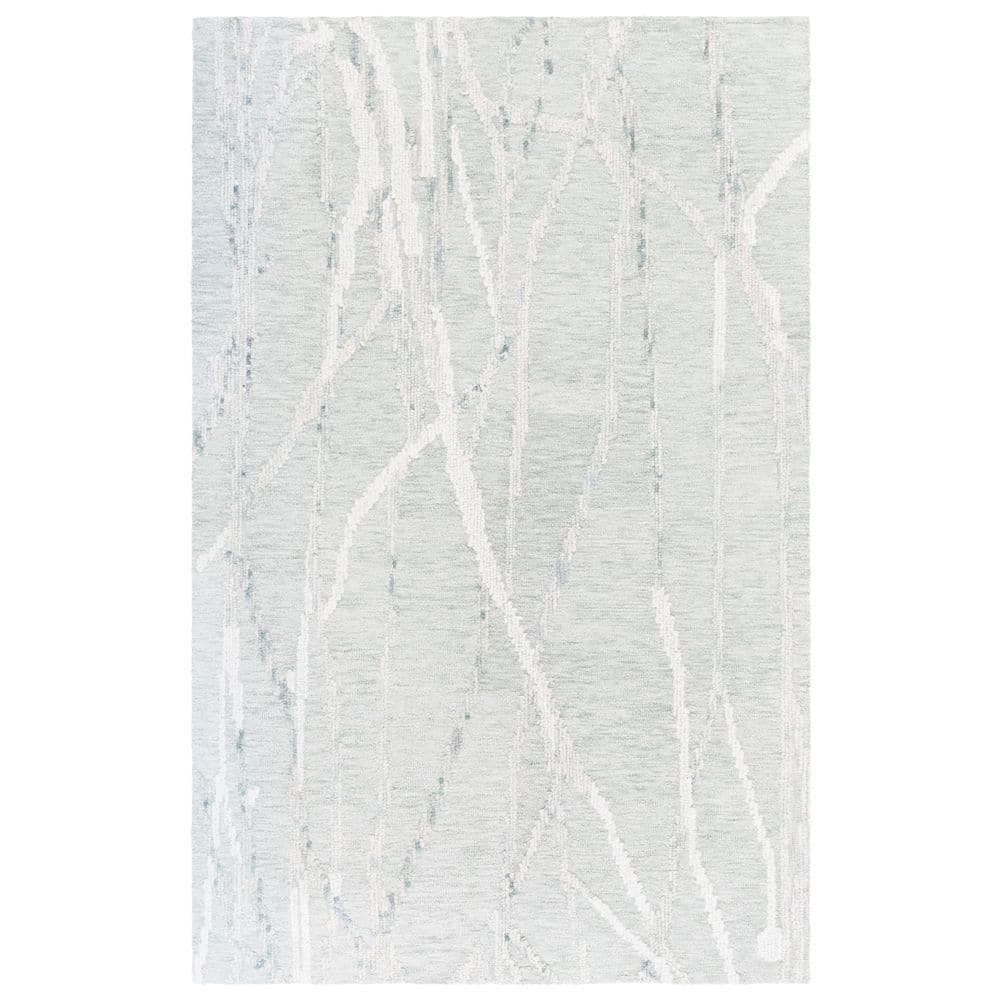 SAFAVIEH Harvest 3 ft. x 5 ft. Sage/Ivory High-Low Abstract Area Rug ...
