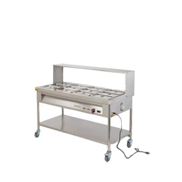 Karl home 96 Qt. 109.1 L Stainless Steel Buffet Server with 12 Pans ...