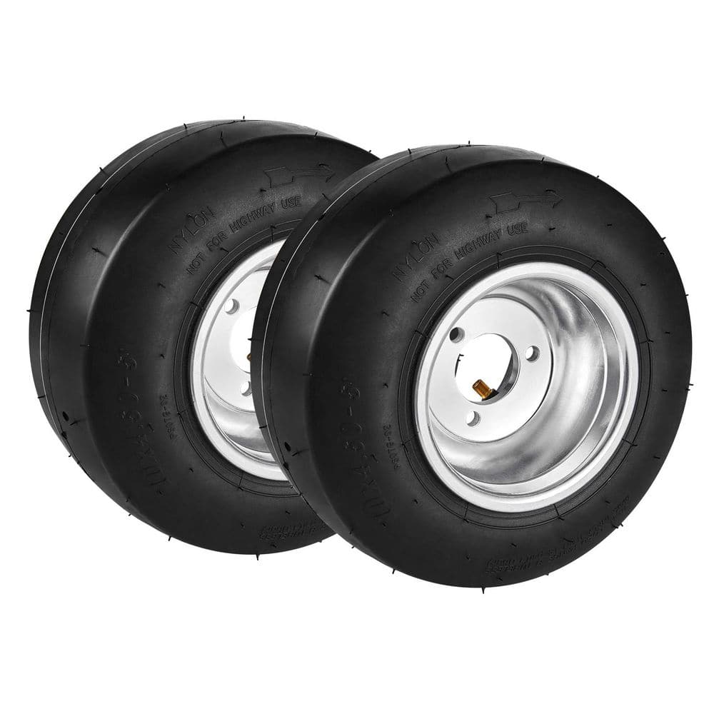 SKYSHALO Go Kart Tires and Rims, Hub-Rim Fit Bolt Pattern 1.57 in., 10 ...