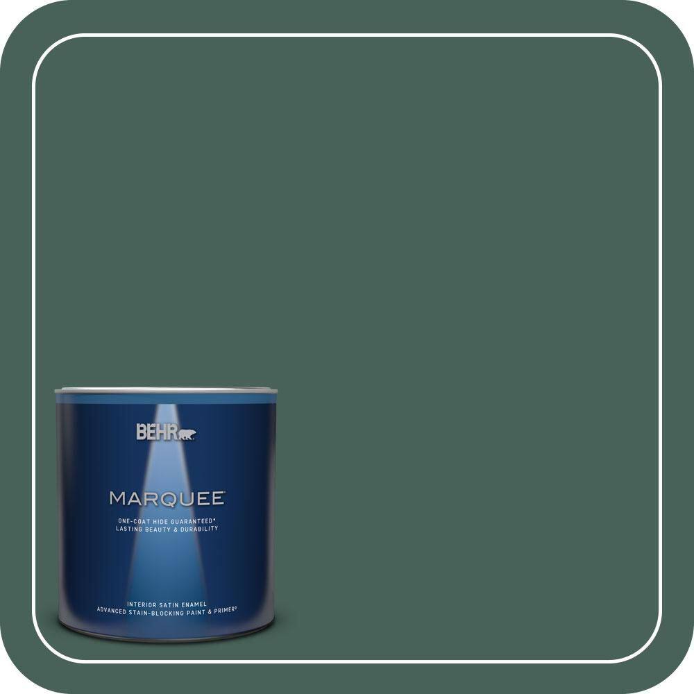 BEHR MARQUEE 1 qt. #T18-20 Equilibrium Satin Enamel Interior Paint ...