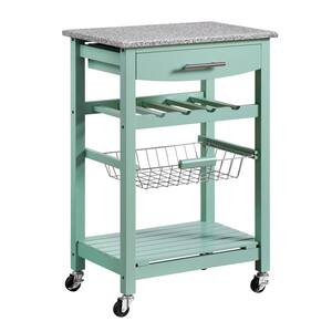 Linon Home Decor Todd Red Kitchen Cart with Stainless Steel Top and ...