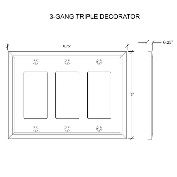 Decorative Triple Light Switch Covers