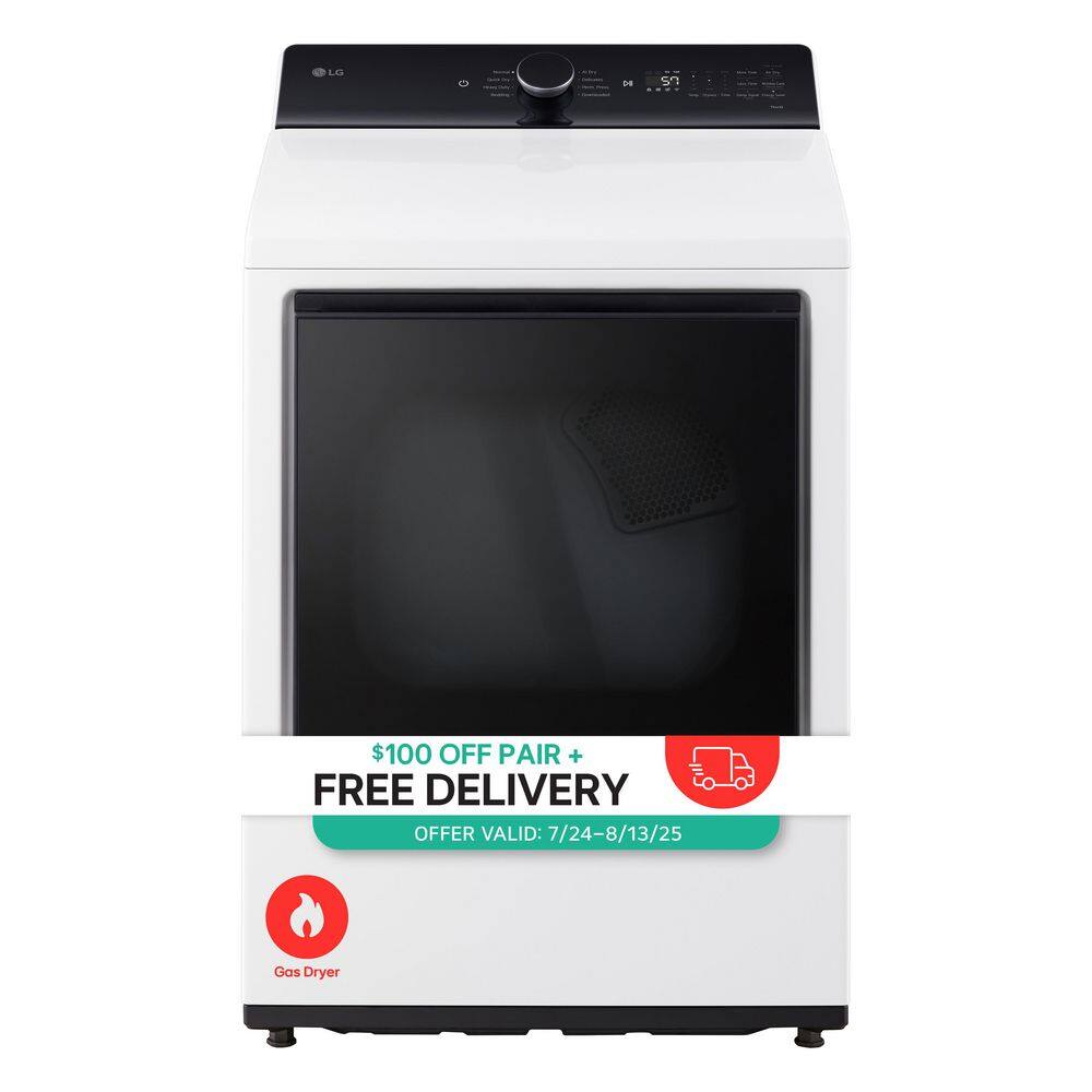 Reviews for LG 7.3 cu. ft. Vented SMART Gas Dryer in Alpine White with ...
