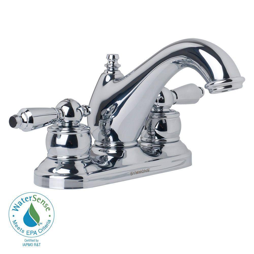 Symmons Allura 4 in. 2-Handle Mid-Arc Bathroom Faucet in Chrome ...