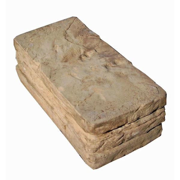 6 in. x 12 in. Brown Blend Sierra Stack Stone Concrete Wall Block ...