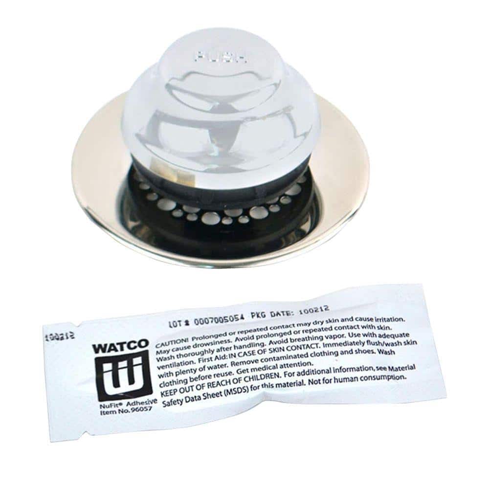 Watco Universal NuFit Foot Actuated Bathtub Stopper Grid Strainer ...