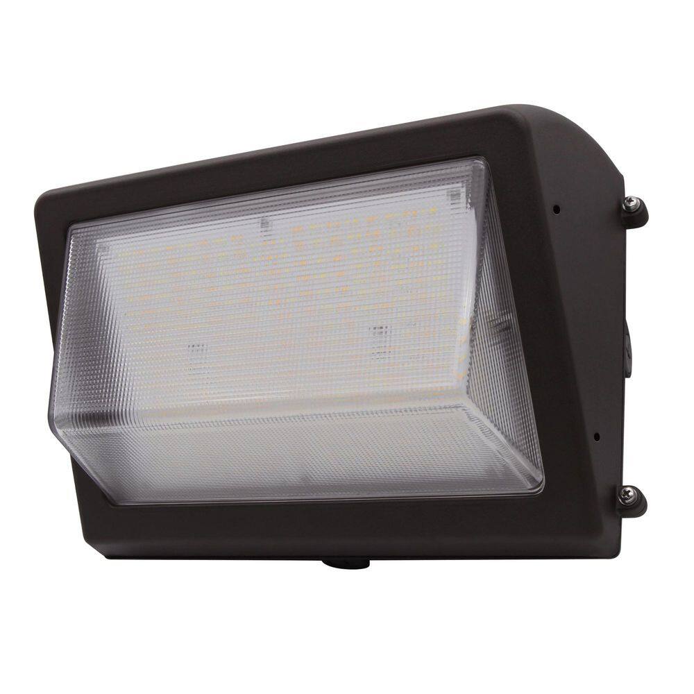 Lecoht 900-Watt Equivalence 18000 Lumens Bronze Integrated LED Commercial Security Flood Light ...