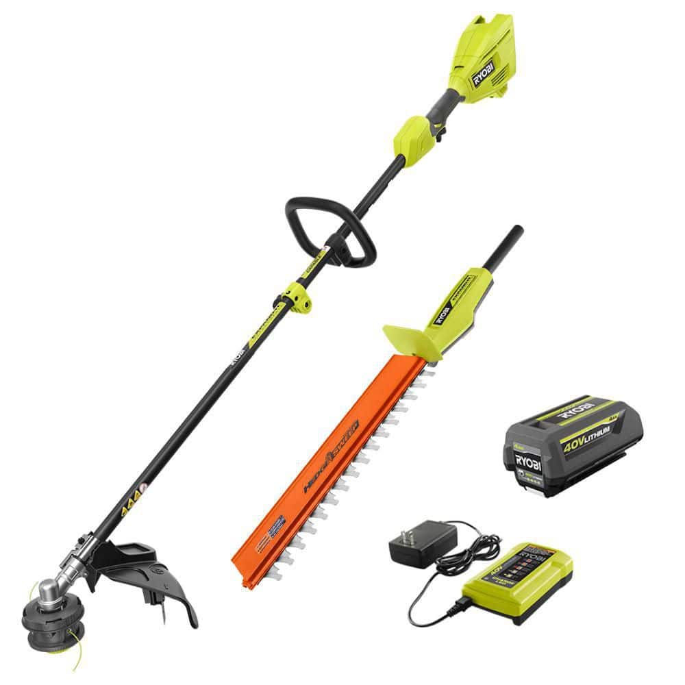 RYOBI 40V 15 in. Expand-It Cordless Battery Attachment Capable String ...