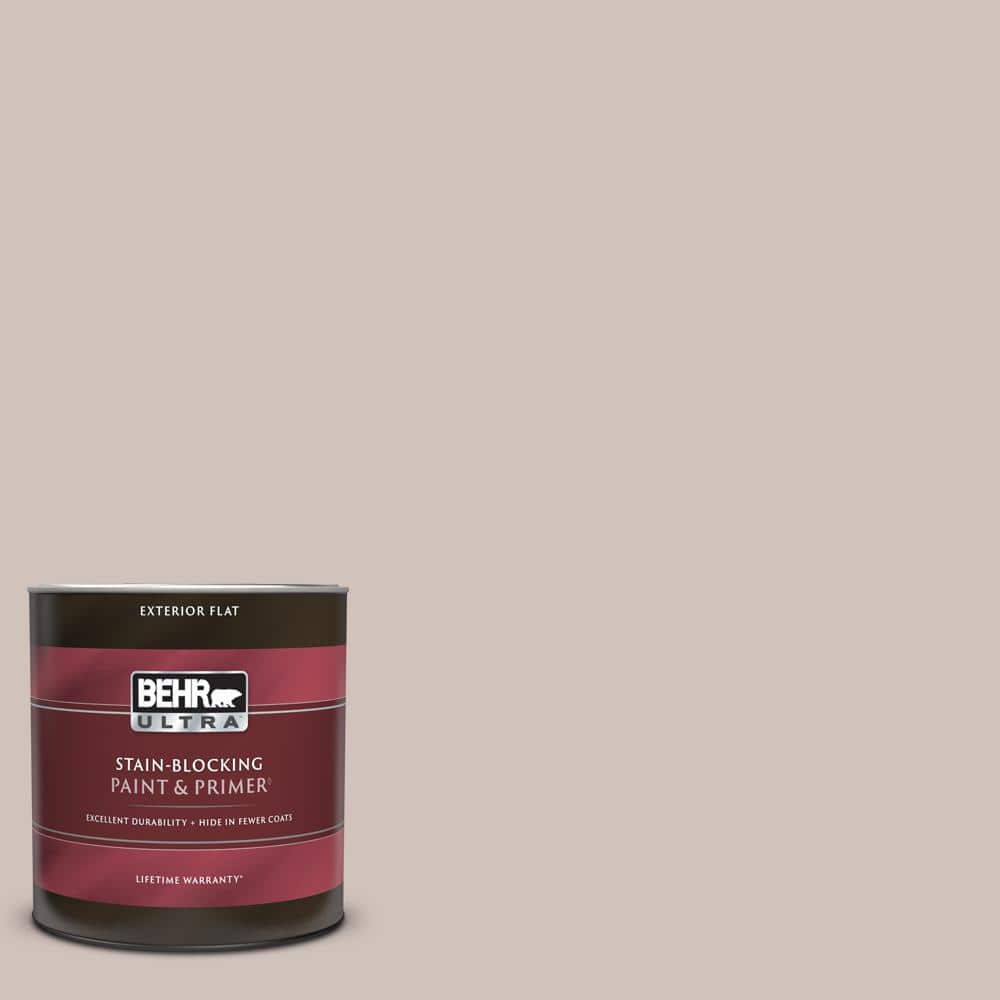 BEHR ULTRA 1 qt. #N130-2 Ash Rose Flat Exterior Paint & Primer 485004 ...