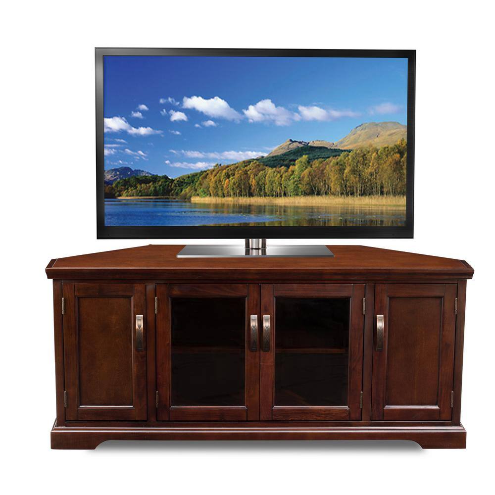 Leick Home 20 in. W Riley Holliday Chocolate Cherry/Bronze Glass Corner ...