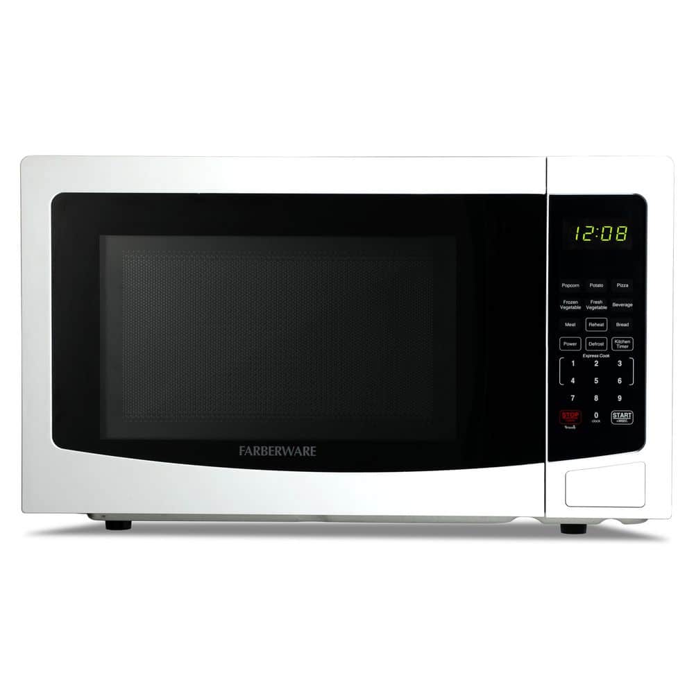 Farberware 1.1 Cu. Ft. Countertop Microwave Oven 1000W Power, Auto Cook ...