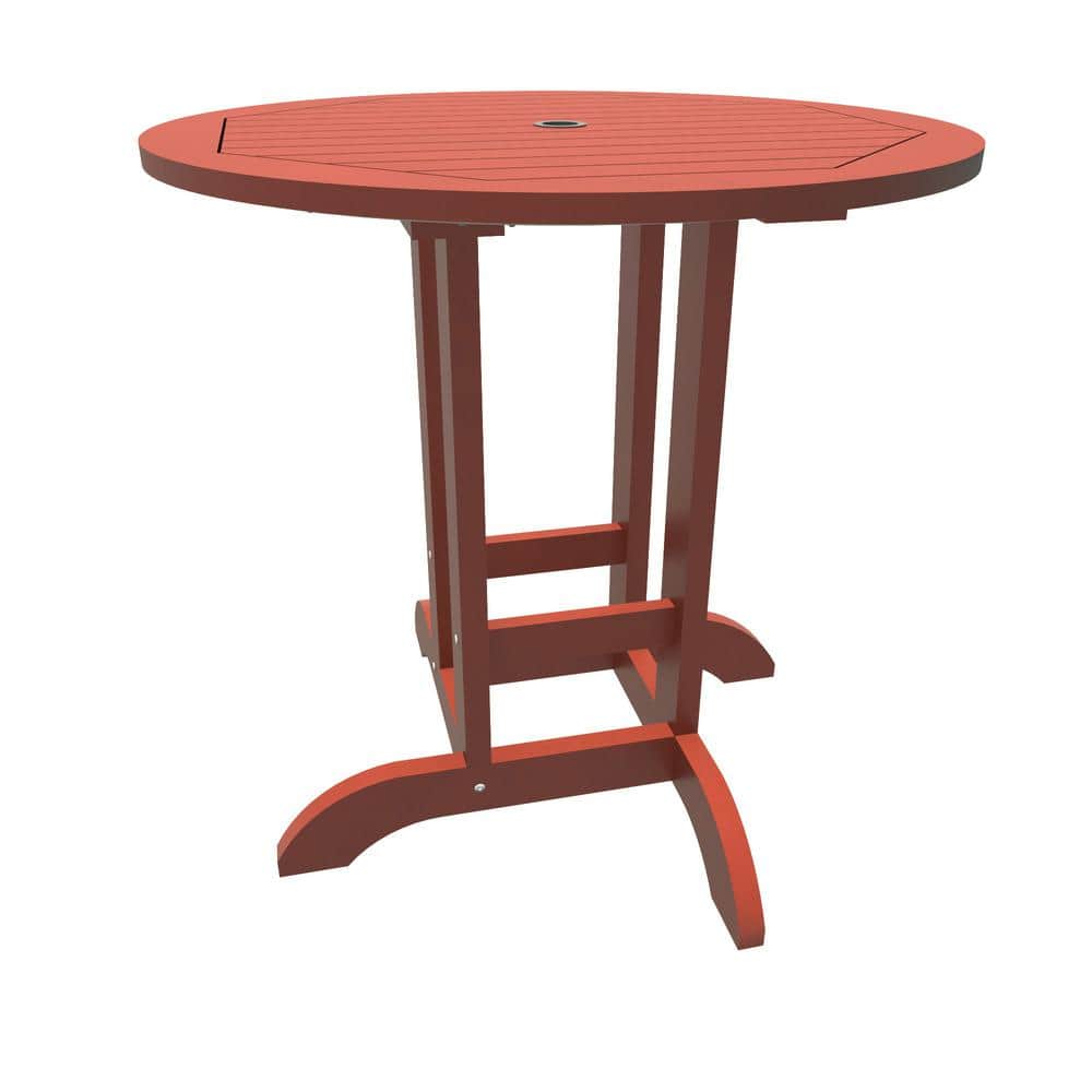 Highwood Round Counter Bistro Dining Table CM-CTRSQ36-RED - The Home Depot