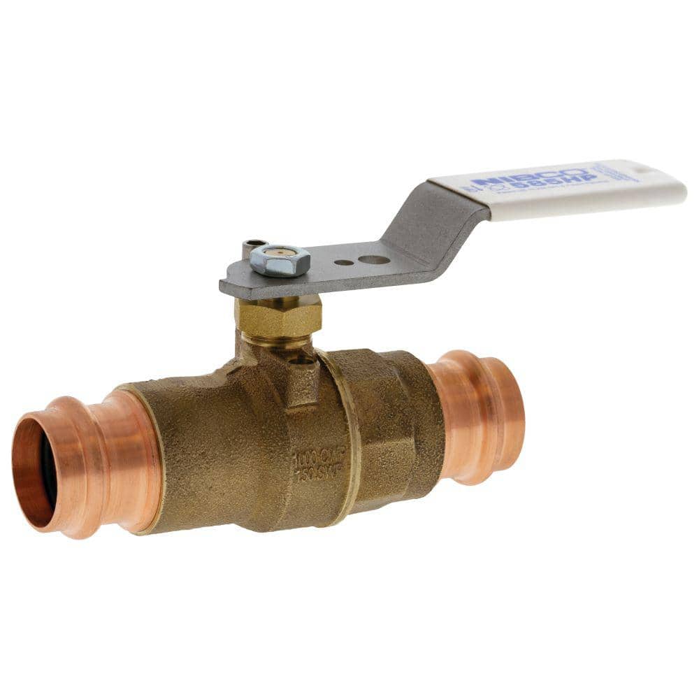 NIBCO 1 in. Lead Free Bronze High Performance Press End Ball Valve ...