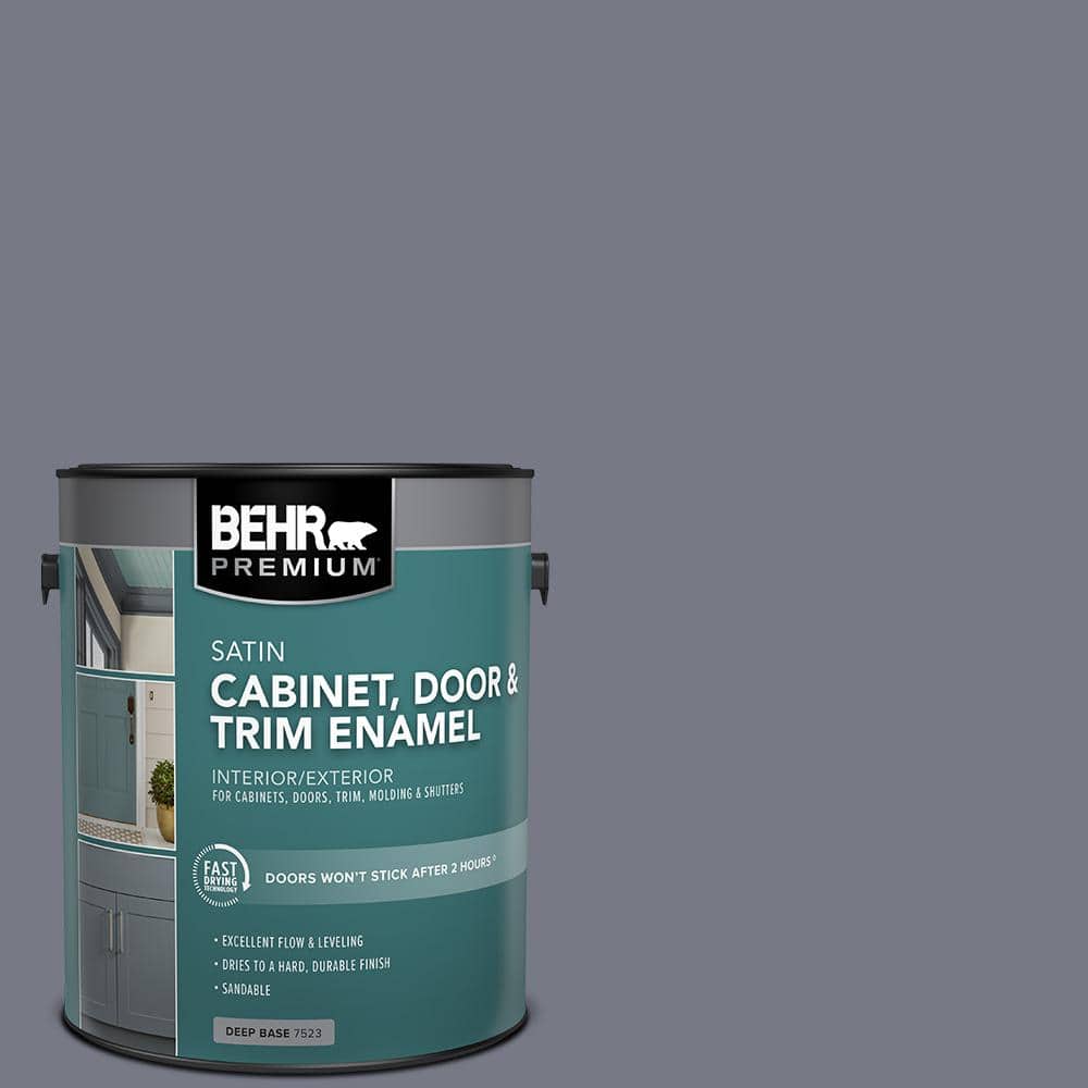 BEHR PREMIUM 1 gal. #N540-5 Infamous Satin Enamel Interior/Exterior ...
