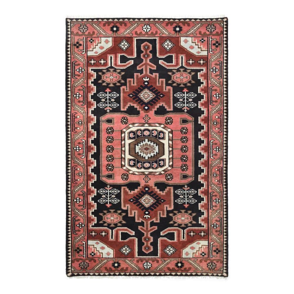 Solo Rugs Mojave Bohemian Black 9 ft. x 12 ft. Area Rug S3405-09001200 ...