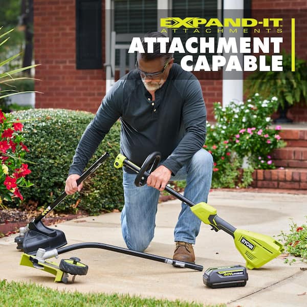 RYOBI 40V Expand It Cordless Battery Attachment Capable Powerhead Kit Gutter Blower with 4.0 Ah Battery and Charger RY40PH01K RYGUT The Home Depot