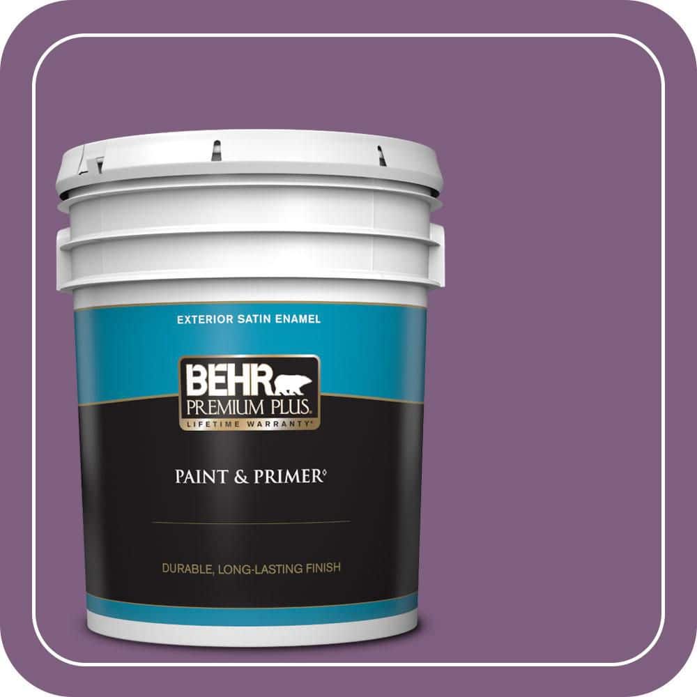 BEHR PREMIUM PLUS 5 gal. #MQ5-34 Showstopper Satin Enamel Exterior ...