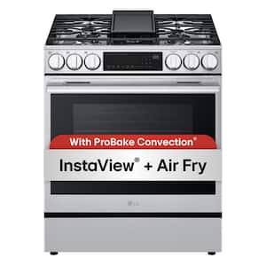 Samsung Bespoke 30 in. 5-Burner Smart Slide-In Gas Range in Stainless ...