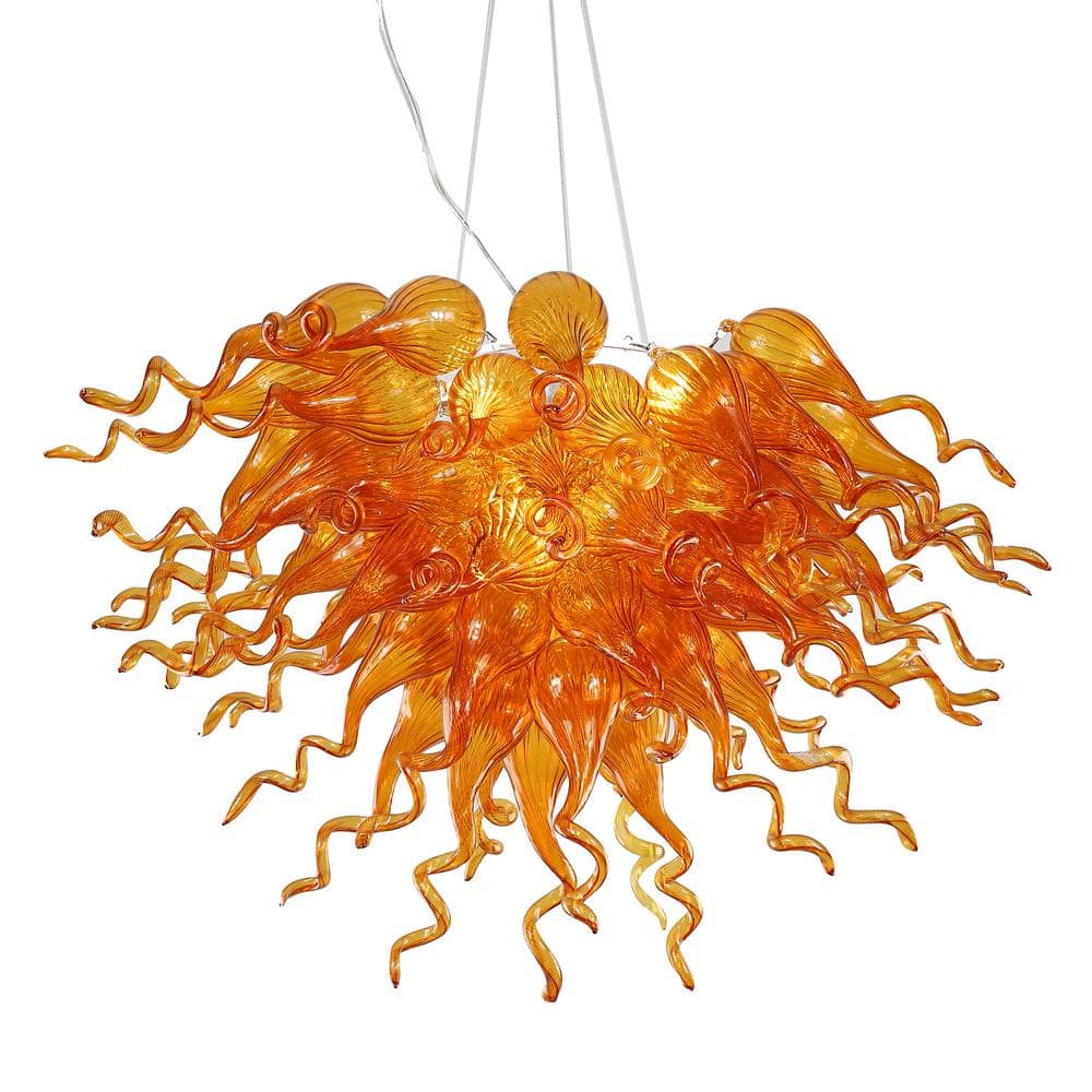 AFD 6 light Orange Geometric Chandelier for Foyer with no bulbs ...