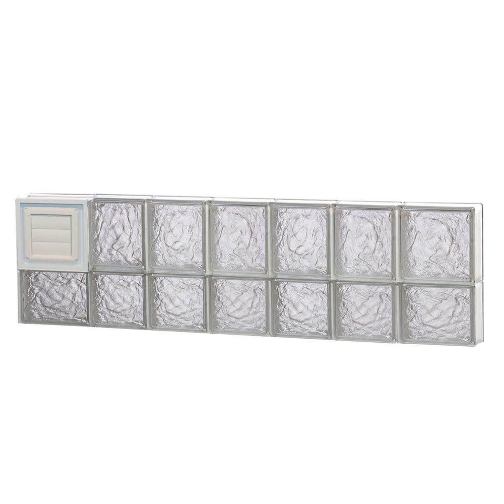 Clearly Secure 44.25 in. x 13.5 in. x 3.125 in. Frameless Ice Pattern ...