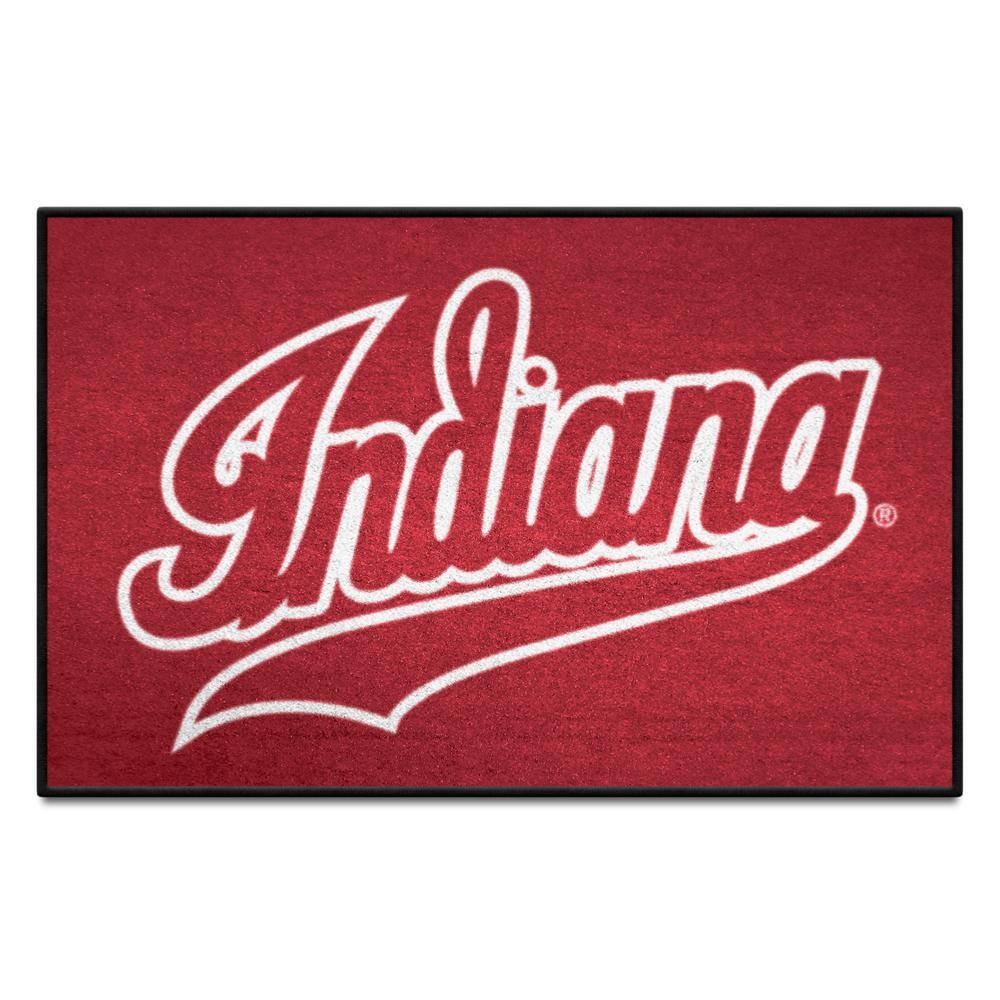 FANMATS Indiana Red 19 in. x 30 in. Slogan Starter Rug 33404 - The Home ...
