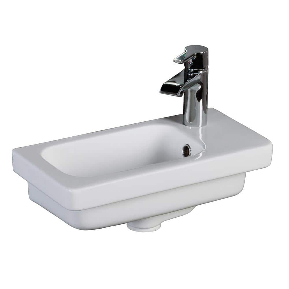 Barclay Products Resort 450 17-3/4 in. Wall Hung Basin in White 4-1070WH - The Home Depot