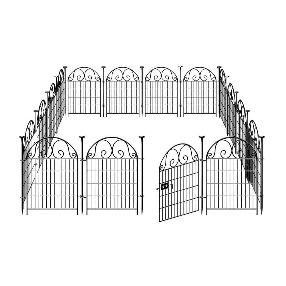 27 in. x 40 in. Heavy Duty Metal Temporary Dog Digging Fencing Barrier ...