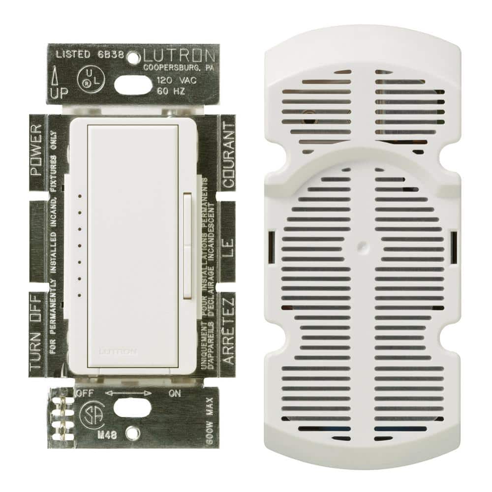 Lutron Maestro 1-Amp Multi-Location 7-Speed Fan Control, White MA-FQ4FM ...
