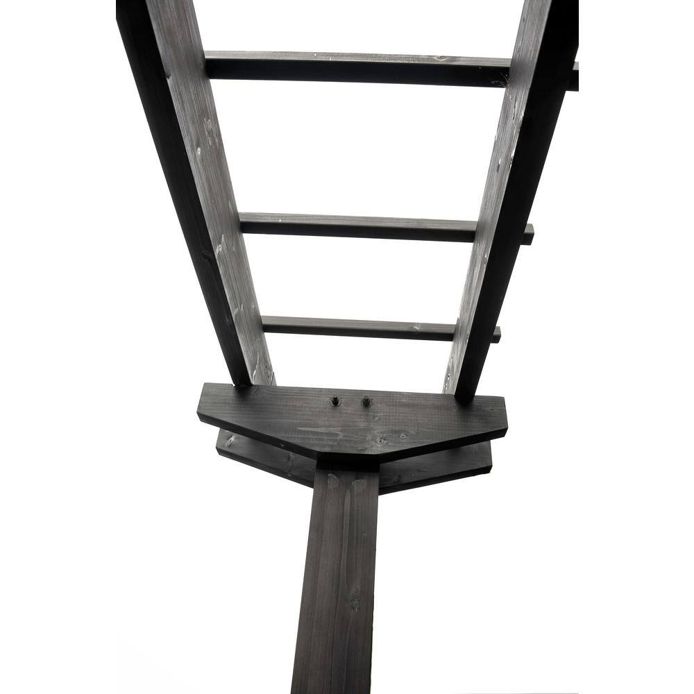 VITA 72"L x 30"W x 90"H Wildwood 2 Post Cedar Arbor, Charcoal, VA68896 ...