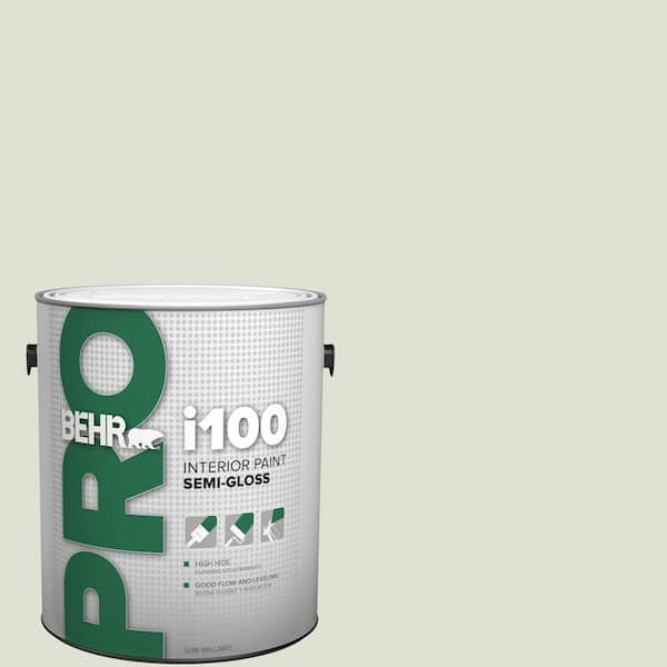 BEHR PRO 1 gal. #S380-1 Moss Mist Semi-Gloss Interior Paint PR17001 ...