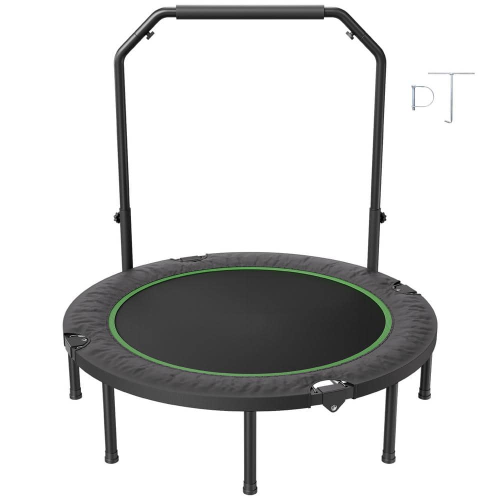 VEVOR Foldable Mini Trampoline 48 in. Fitness Rebounder Max Load 450 ...