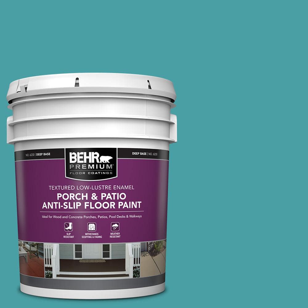 BEHR PREMIUM 5 gal. #M460-5 Aqua Fresco Textured Low-Lustre Enamel ...
