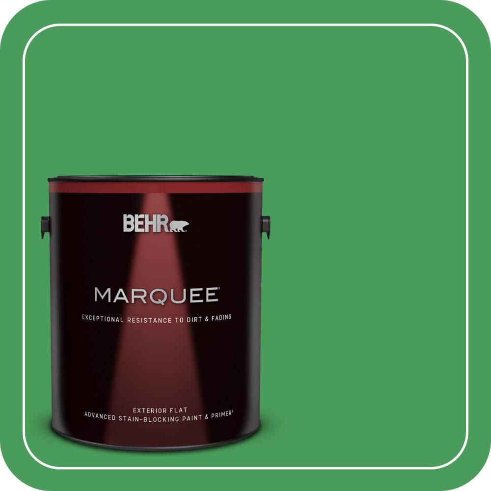 BEHR MARQUEE 1 gal. #P400-6 Clover Patch Flat Exterior Paint & Primer ...