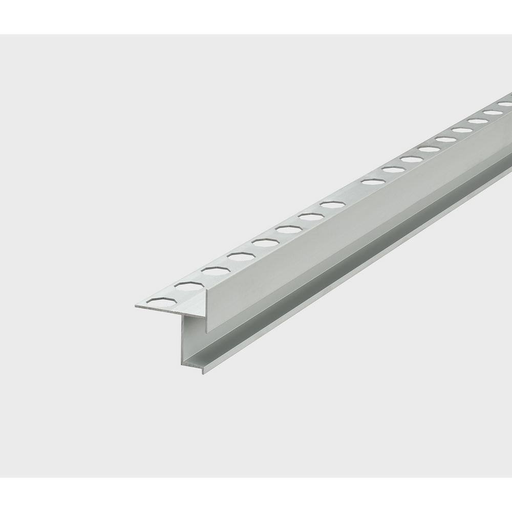 EMAC Novopeldaño Aura Matt Silver 3/8 in. x 98-1/2 in. L Stair Nosing ...