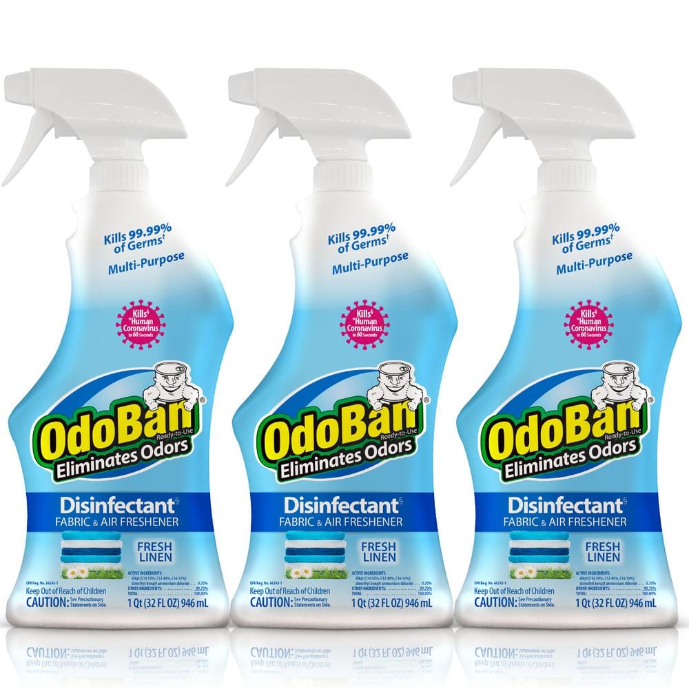 OdoBan 32 oz. Fresh Linen Multi-Purpose Disinfectant Spray, Odor ...