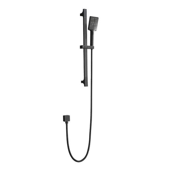 Satico Single-Handle 1-Spray Wall Mount Stainless Steel Square Massaging Handheld Shower Head ...