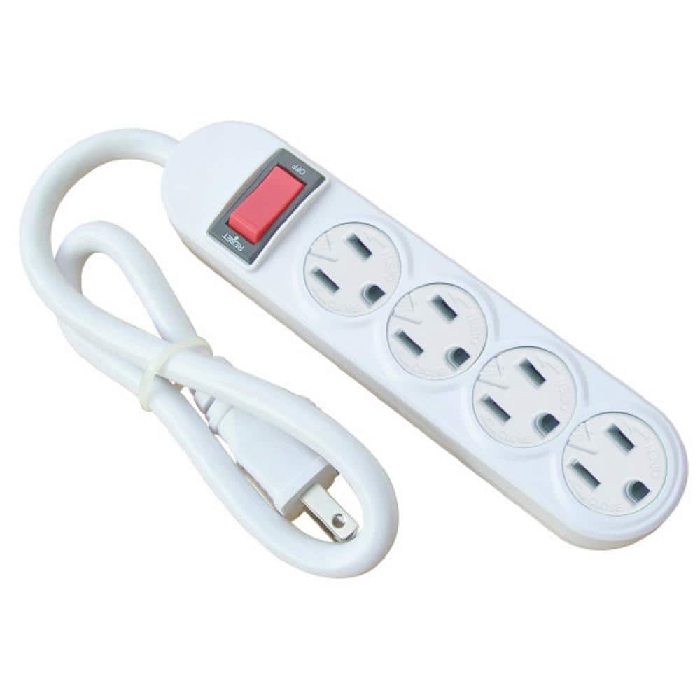 Woods 4-Outlet Power Strip 41299 - The Home Depot