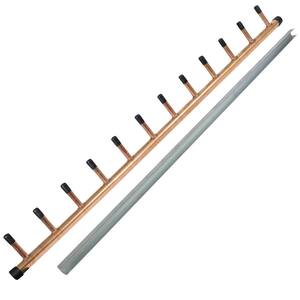 PLUMBFLEX 1-1/4 in. x 3/4 in. 6 Branch Copper Manifold Type L-4 in. On Center 6-CMBL4-1434 - The ...