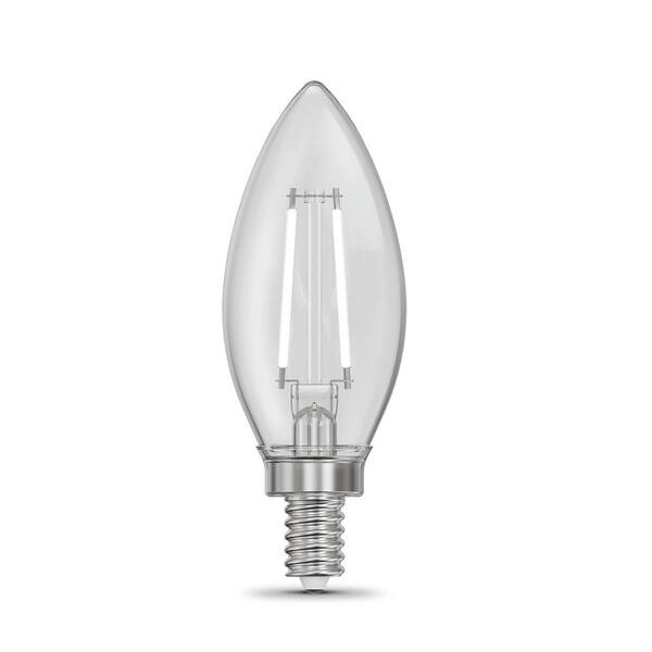 Feit Electric 25-Watt Equivalent B10 E12 Candelabra Dimmable White ...