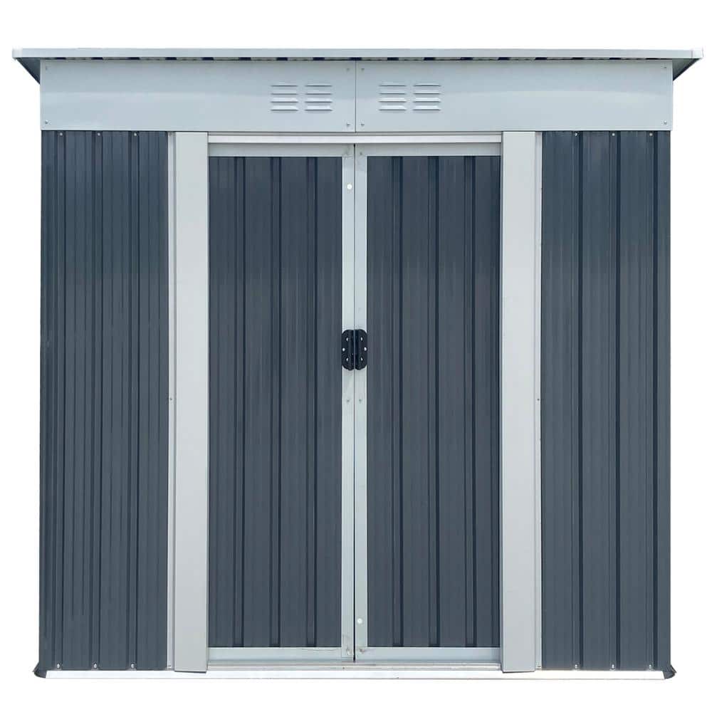 ToolCat 6 ft. x 4 ft. Outdoor Metal Storage Sheds Pent Roof Garden Tool ...