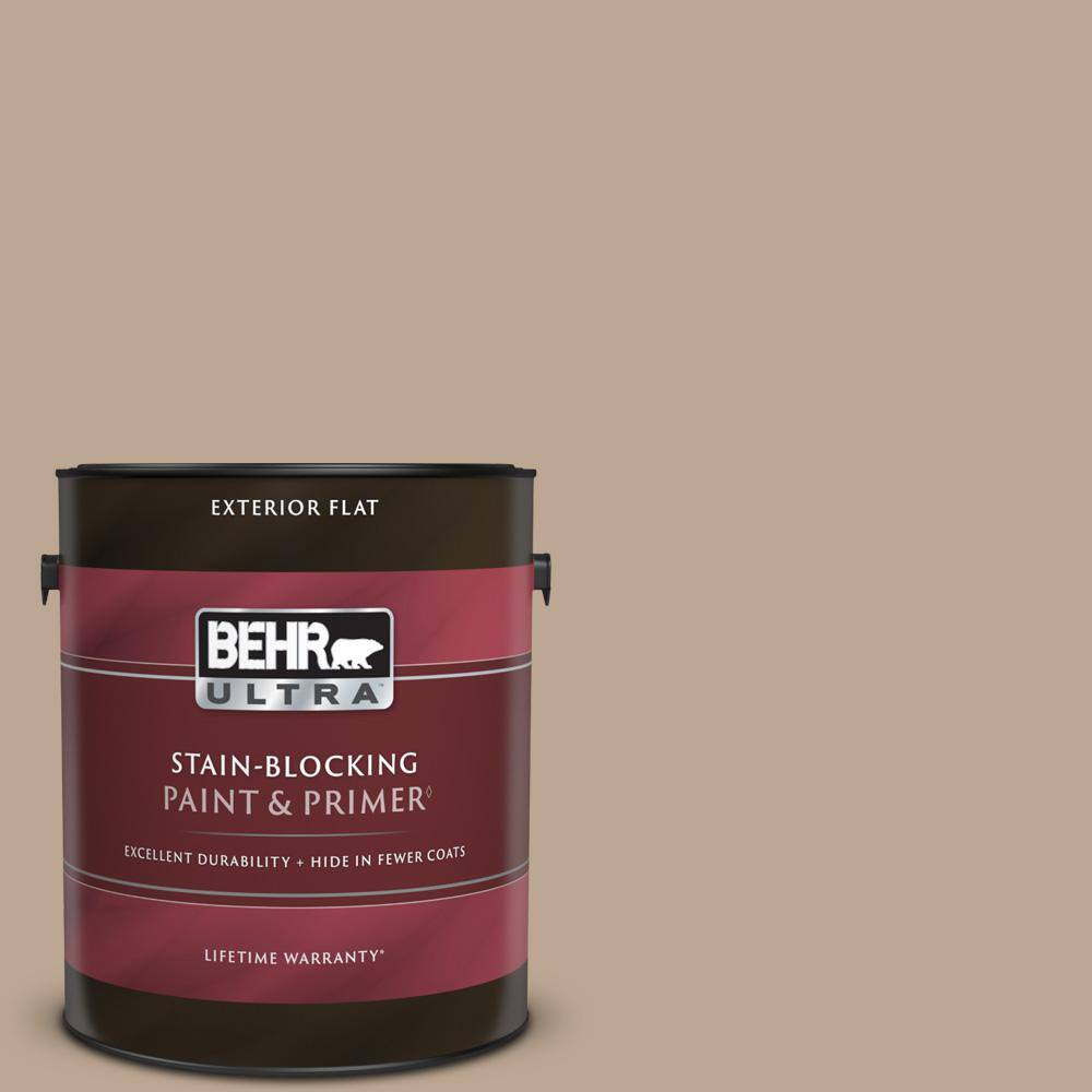 BEHR ULTRA 1 gal. #700D-4 Brown Teepee Flat Exterior Paint & Primer ...