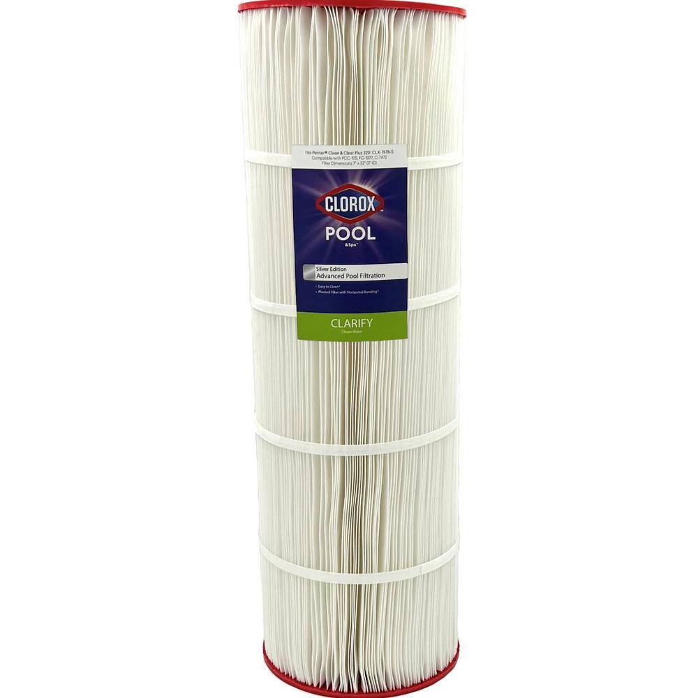 Clorox Silver Edition 7 in. Dia Advanced Pool Filter Cartridge ...