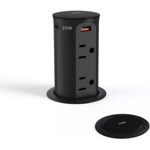 Lukyamzn 4-Outlets Pop Up Power Socket for Kitchen Countertop with 15 ...