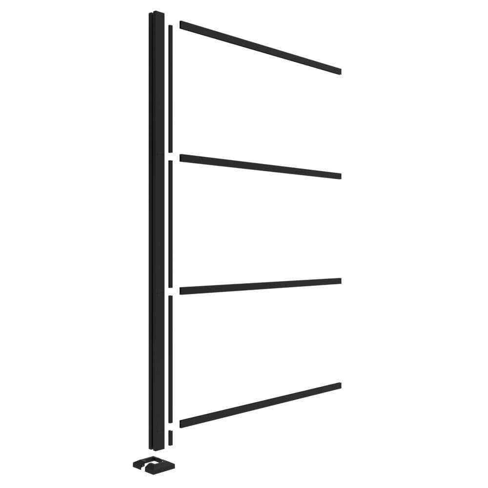 Barrette Outdoor Living 2 ft. x 4 ft. Matte Black Aluminum Decorative ...