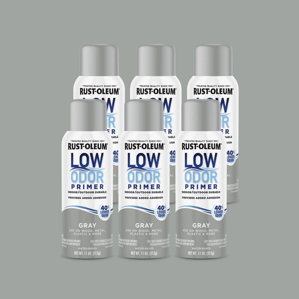 Reviews for Rust-Oleum Low Odor 11 oz. Flat Gray Low Odor Water-Based ...