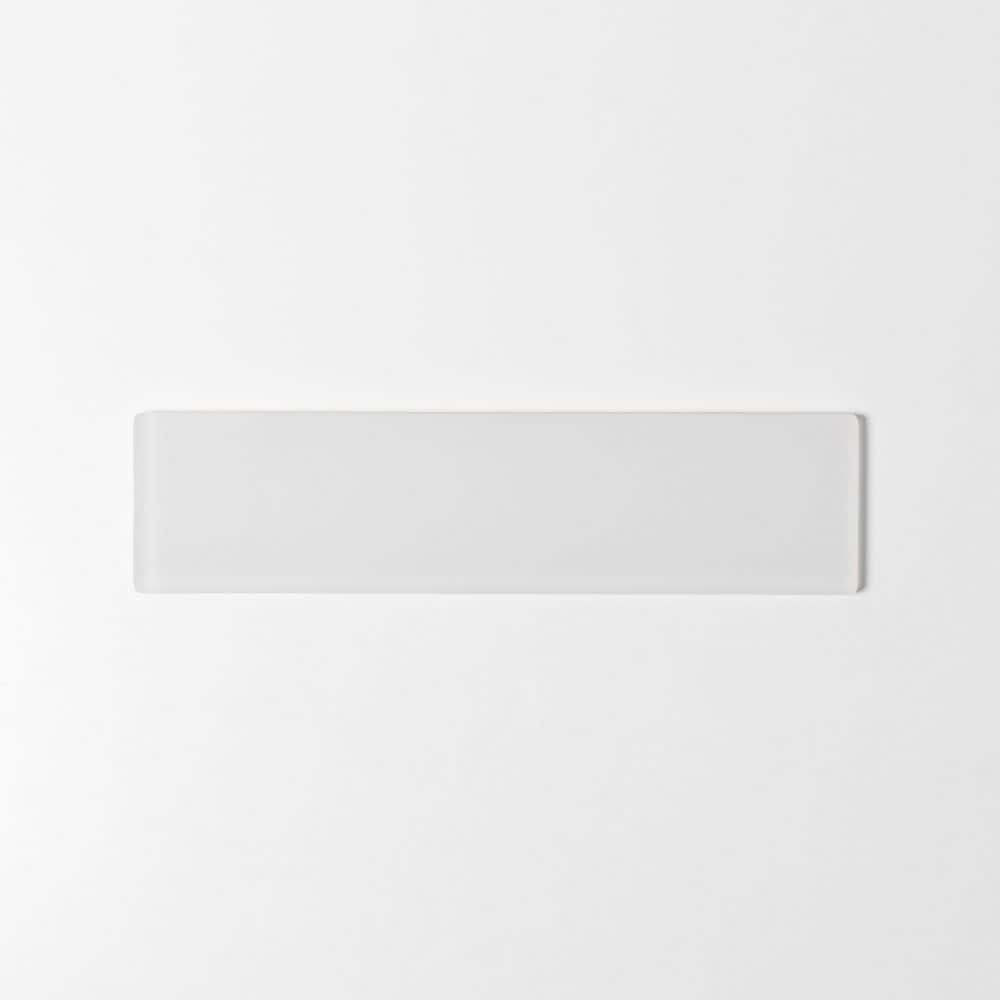 CRUZ BAY STUDIO 2 in. x 8 in. Glass Soft Ivory Matte Subway Tile ( 13 ...